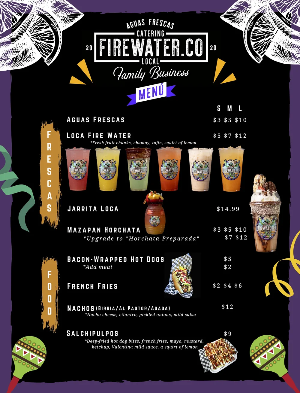 Our Menu — Fire Water Co.