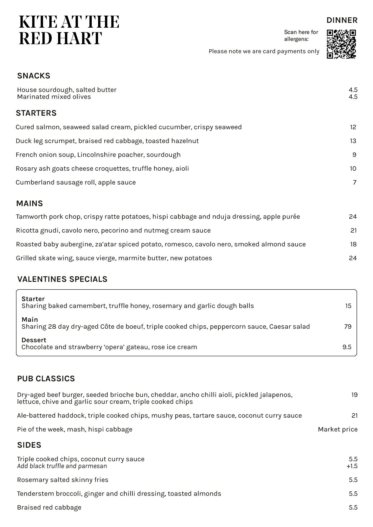 Events — Kite at The Red Hart Pub & Restaurant