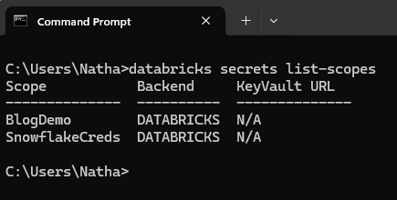 Creating Databricks secrets via the Databricks CLI — Databasyx