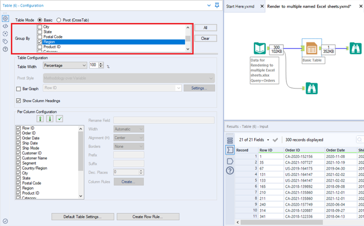 How to Render to multiple named Excel sheets in Alteryx — Databasyx