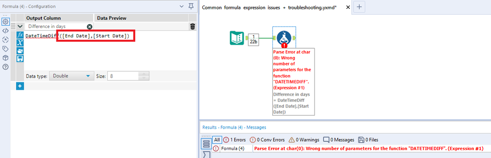 Troubleshooting common Formula expression errors in Alteryx Designer — Databasyx