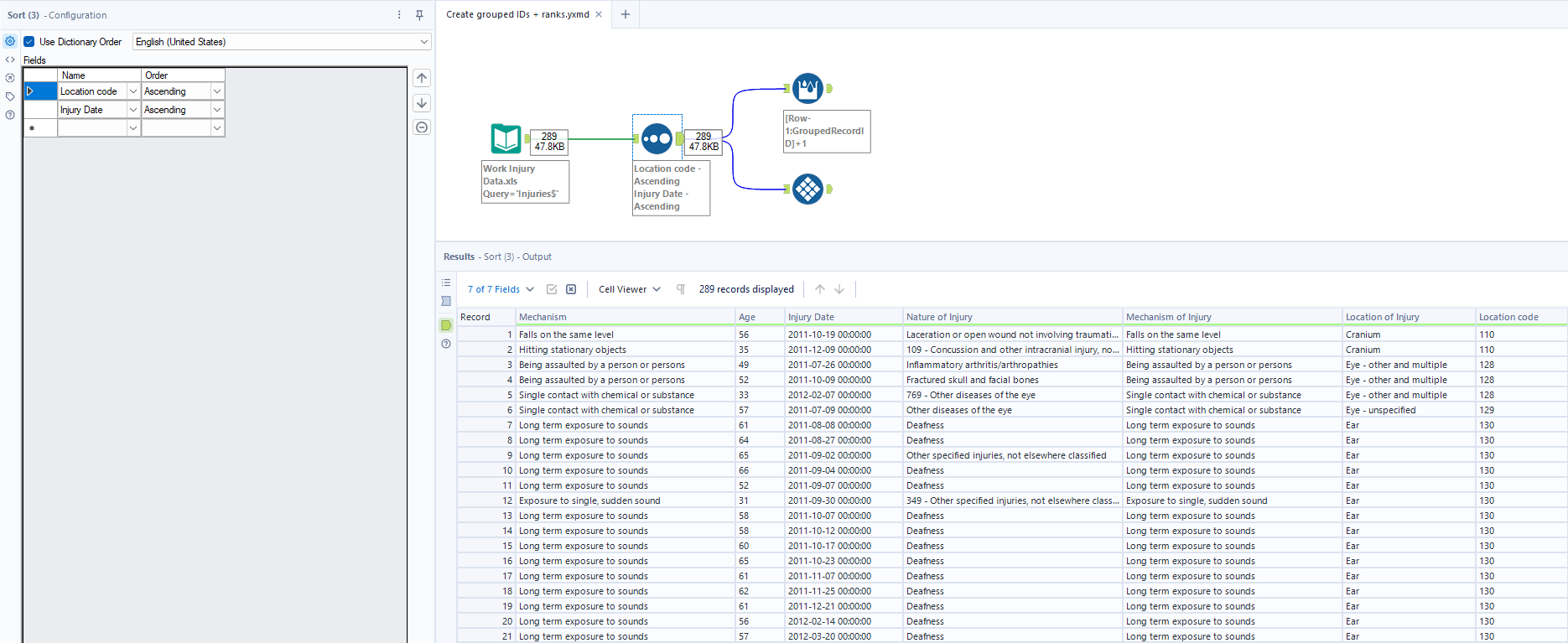 Creating partitioned record IDs/ranks in Alteryx Designer — Databasyx