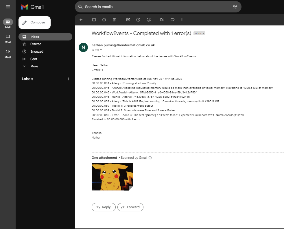 Alteryx workflow events: How to set up automatic emails for various workflow outcomes — Databasyx