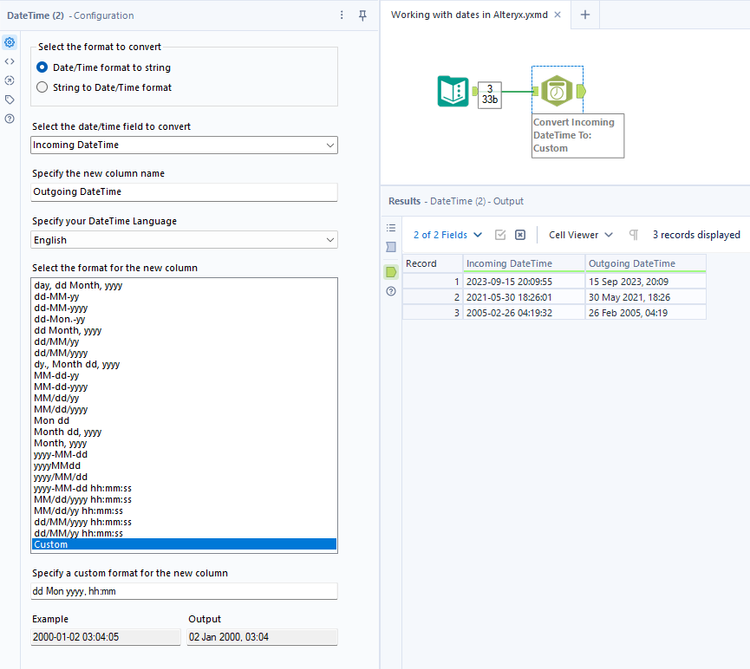 Working with dates in Alteryx Designer — Databasyx