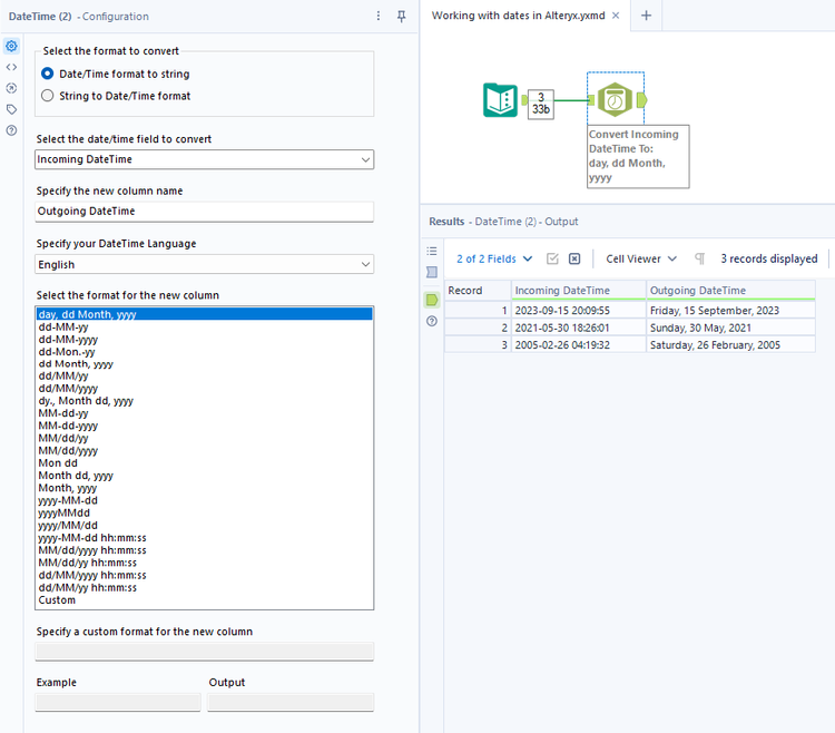 Working with dates in Alteryx Designer — Databasyx