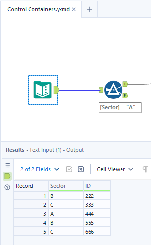 Using Control Containers in Alteryx Designer — Databasyx