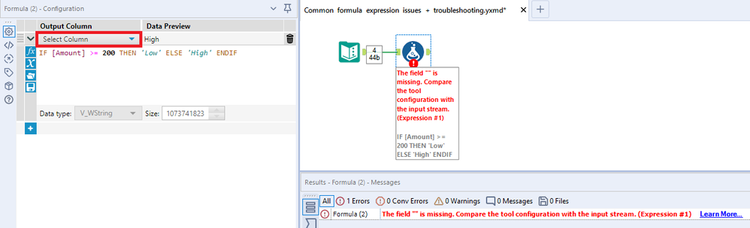 Troubleshooting common Formula expression errors in Alteryx Designer ...