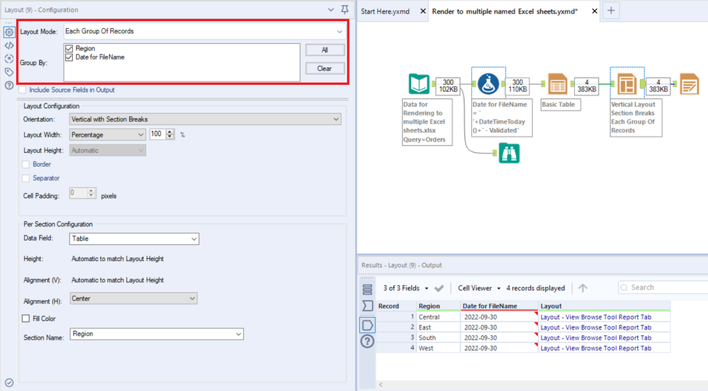 How to Render to multiple named Excel sheets in Alteryx — Databasyx
