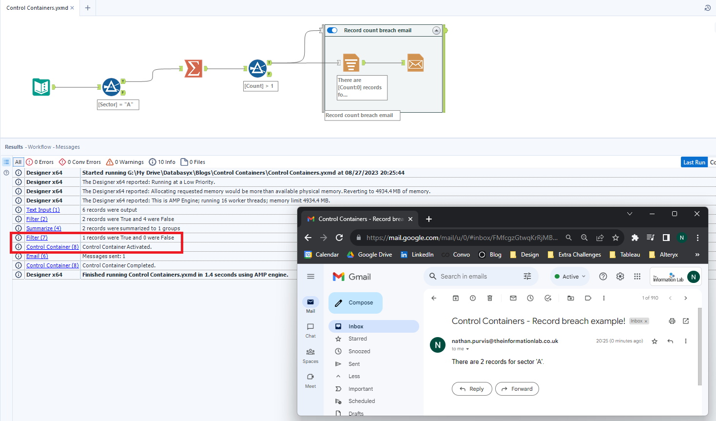 Using Control Containers in Alteryx Designer — Databasyx