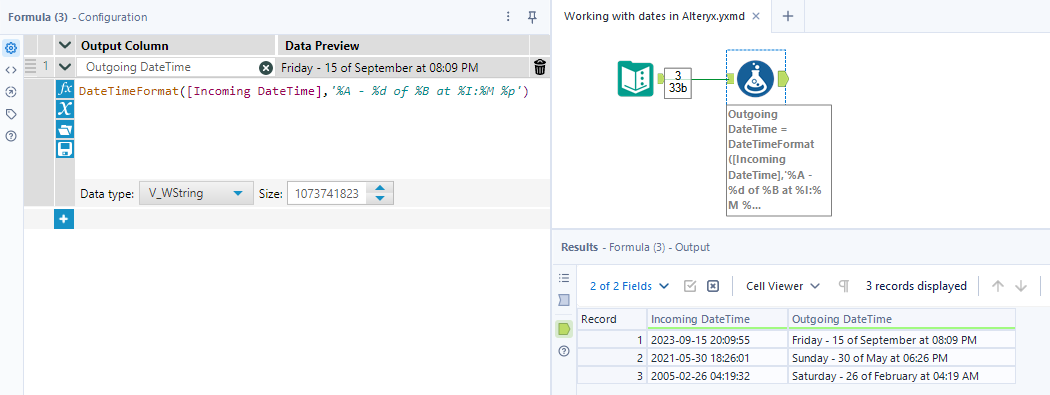 Working with dates in Alteryx Designer — Databasyx