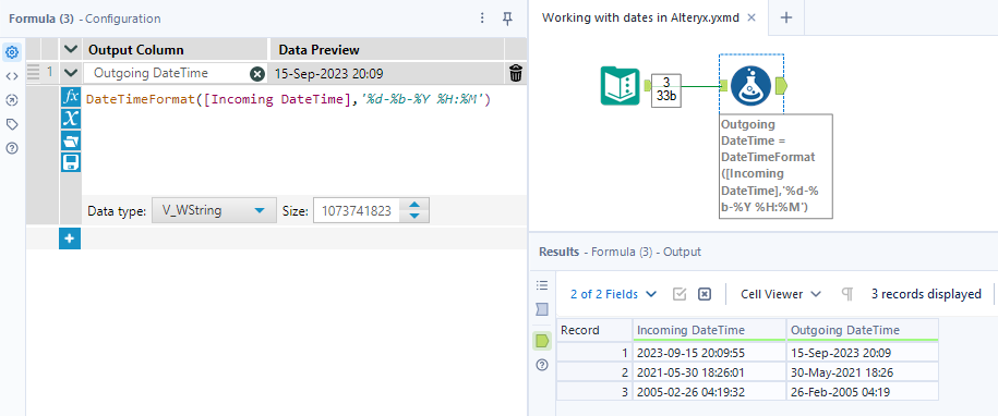 Working with dates in Alteryx Designer — Databasyx