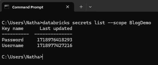 Creating Databricks secrets via the Databricks CLI — Databasyx