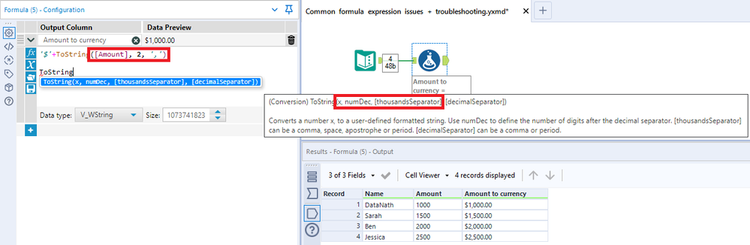 Troubleshooting common Formula expression errors in Alteryx Designer — Databasyx