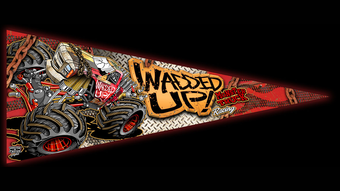 Custom Monster Truck Pennants & Flags — Master of Faster