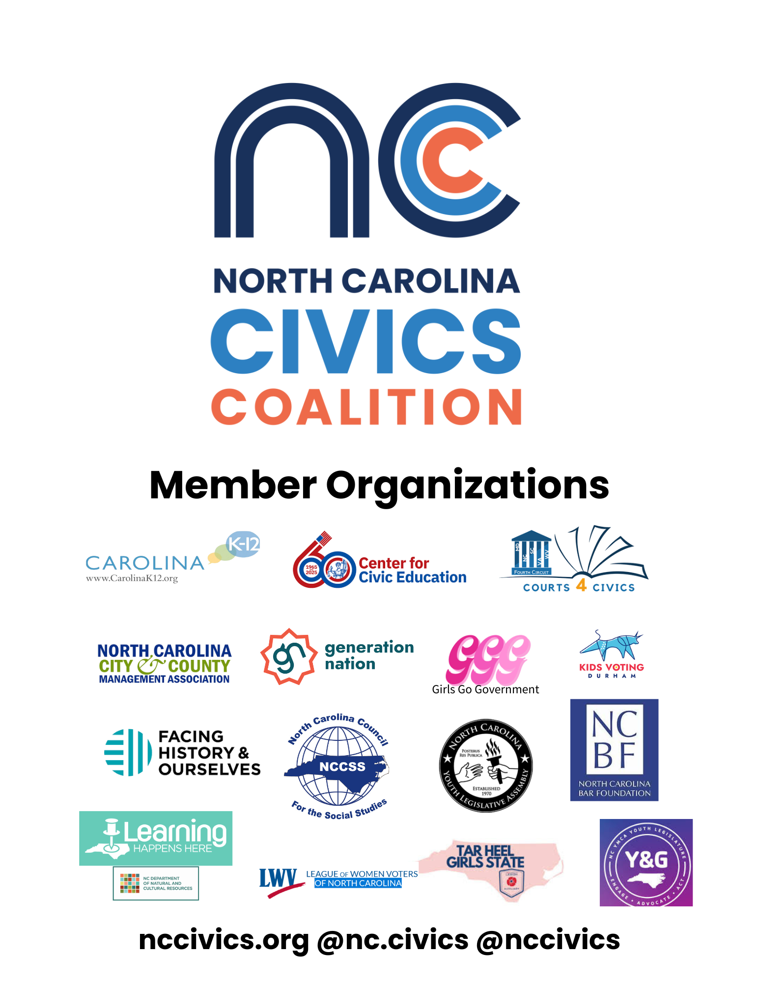 Member Organizations — North Carolina Civics Coalition