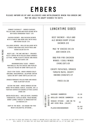 Embers Cafe Menu | Savour Shropshire's Flavours, One Bite at a Time ...