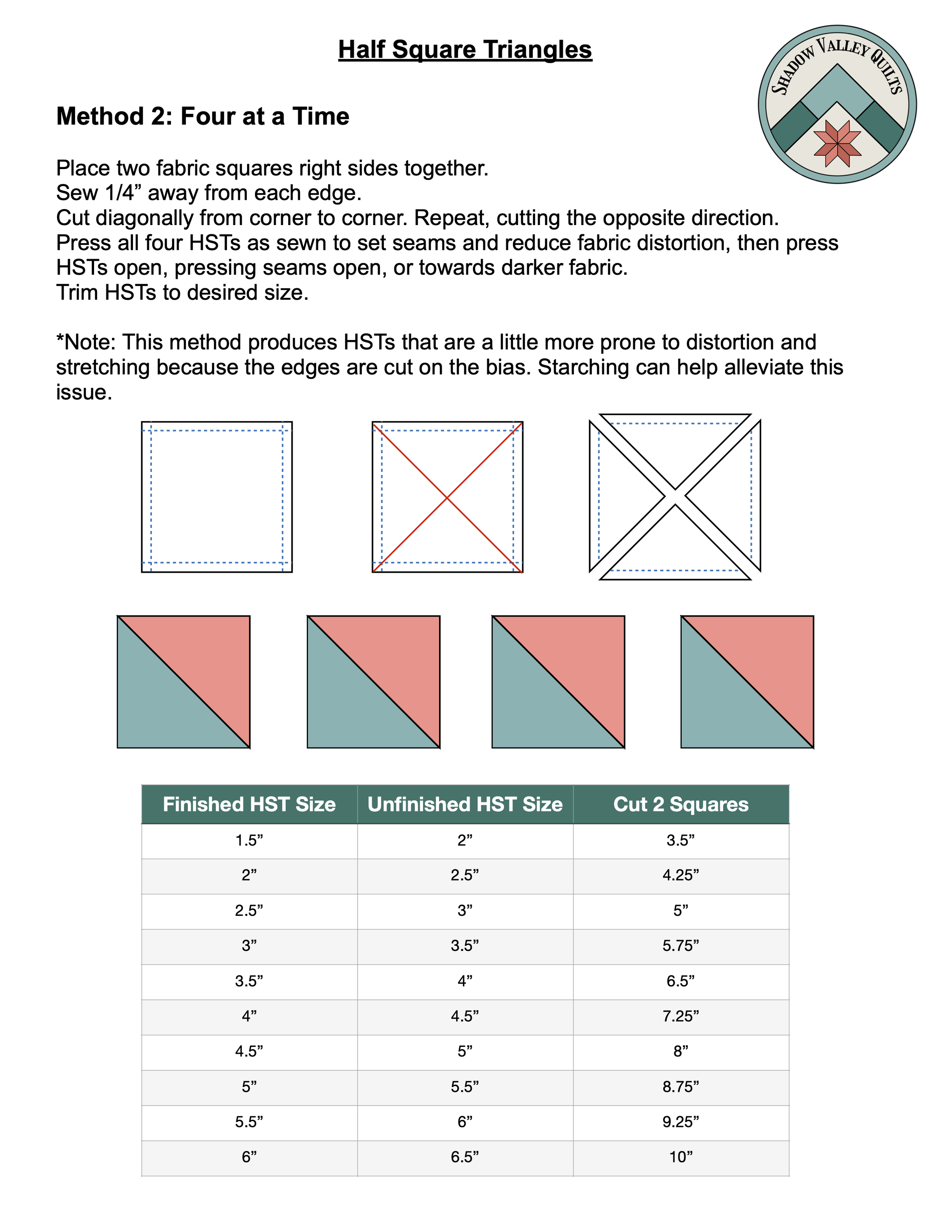 HST Tutorial — Shadow Valley Quilts
