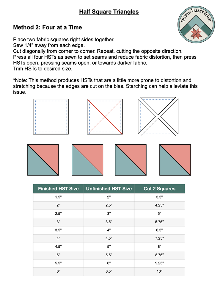 HST Tutorial — Shadow Valley Quilts