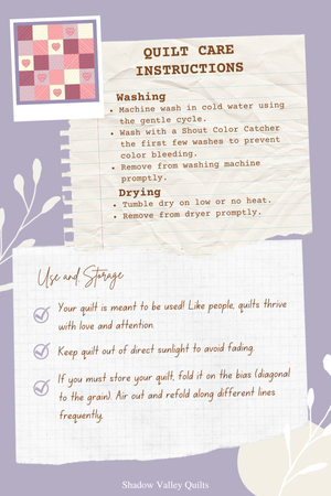 How to care for your handmade quilt — Shadow Valley Quilts