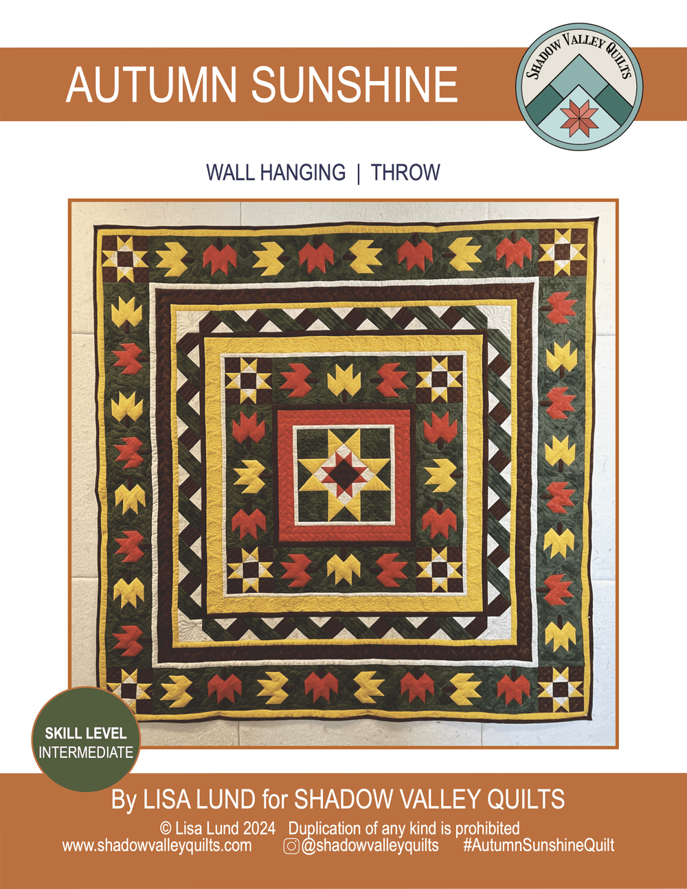 Holiday Welcome Quilt Pattern (Paper) — Shadow Valley Quilts