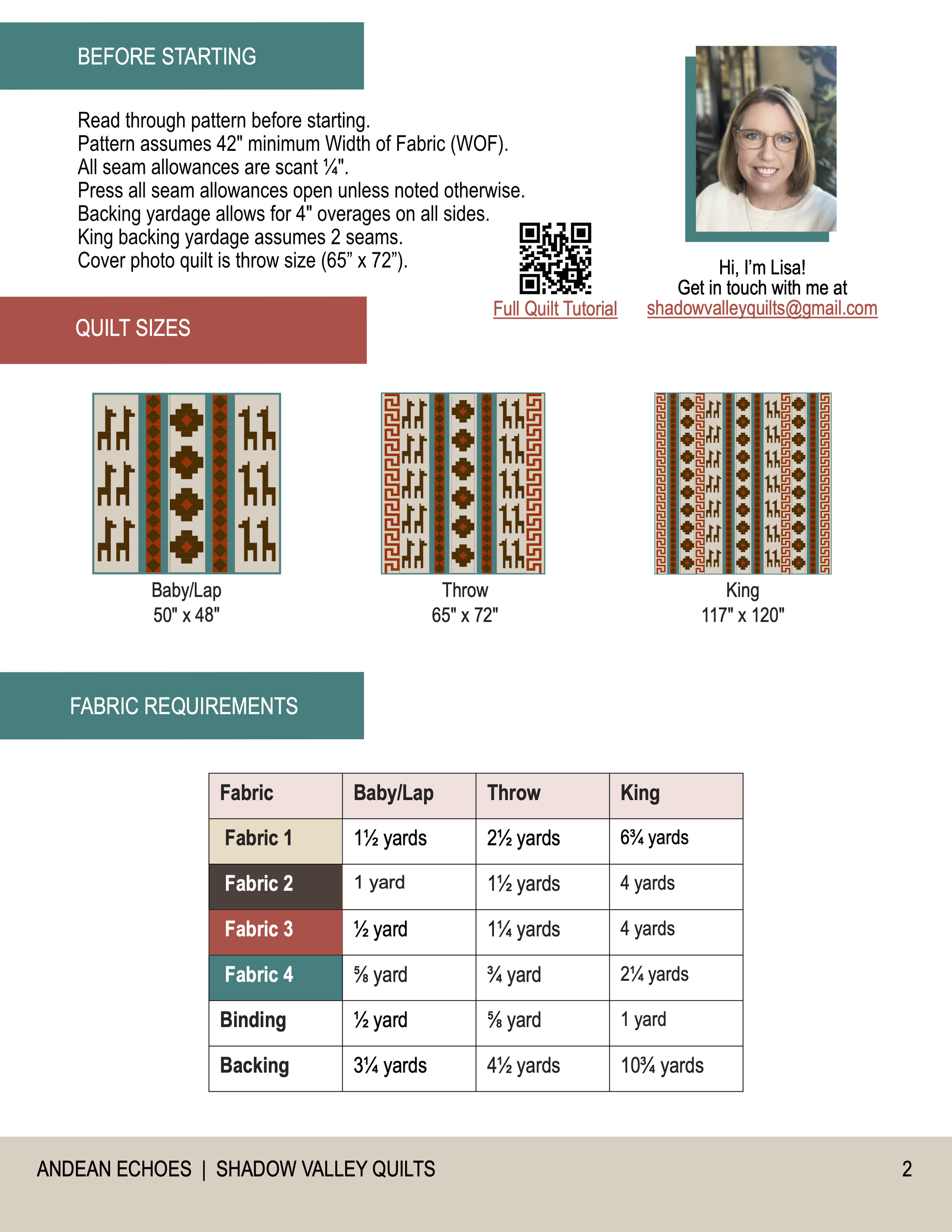 Percussion Quilt Pattern (Paper) — Shadow Valley Quilts