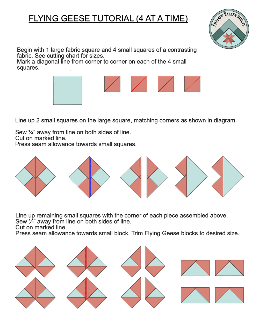 Flying Geese Tutorial — Shadow Valley Quilts