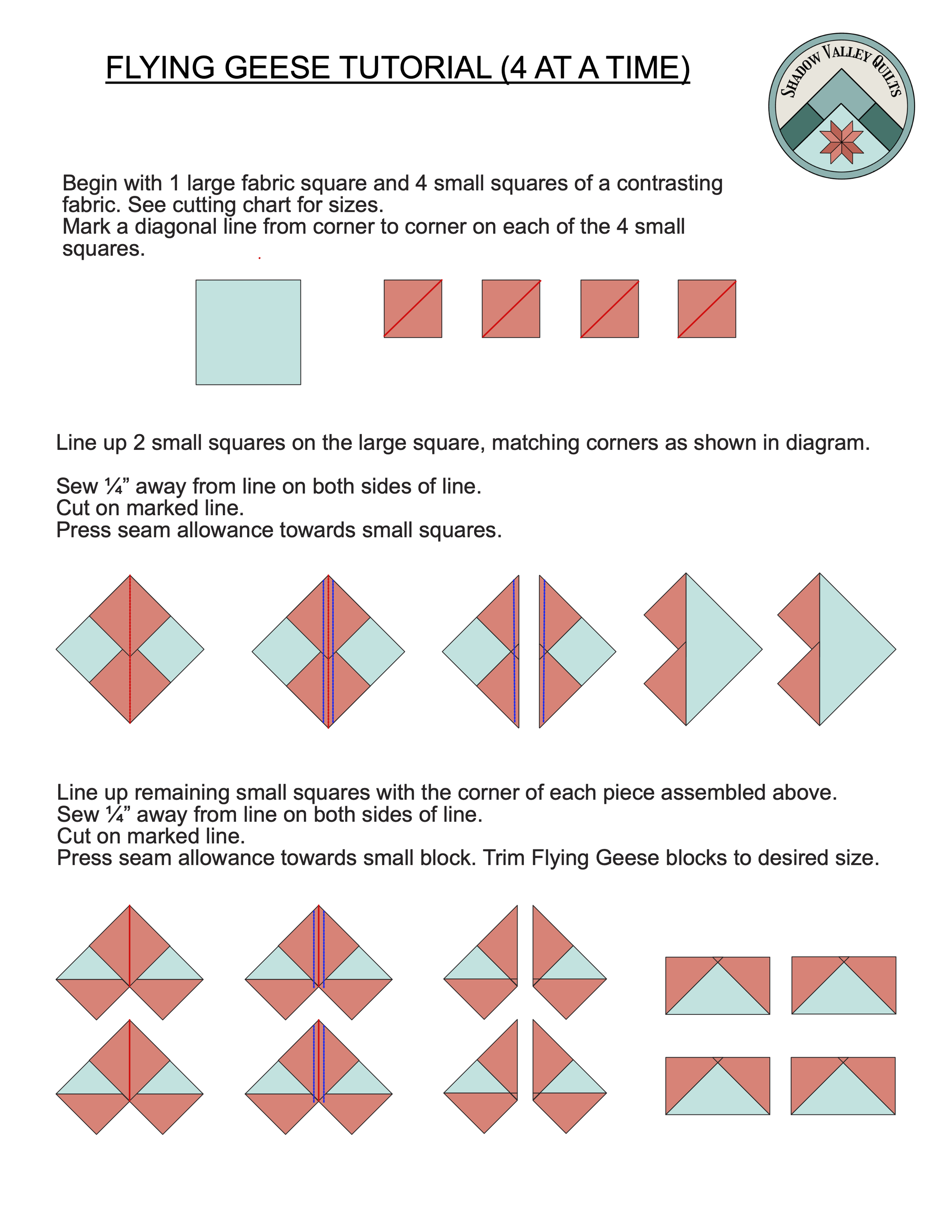 Flying Geese Tutorial — Shadow Valley Quilts