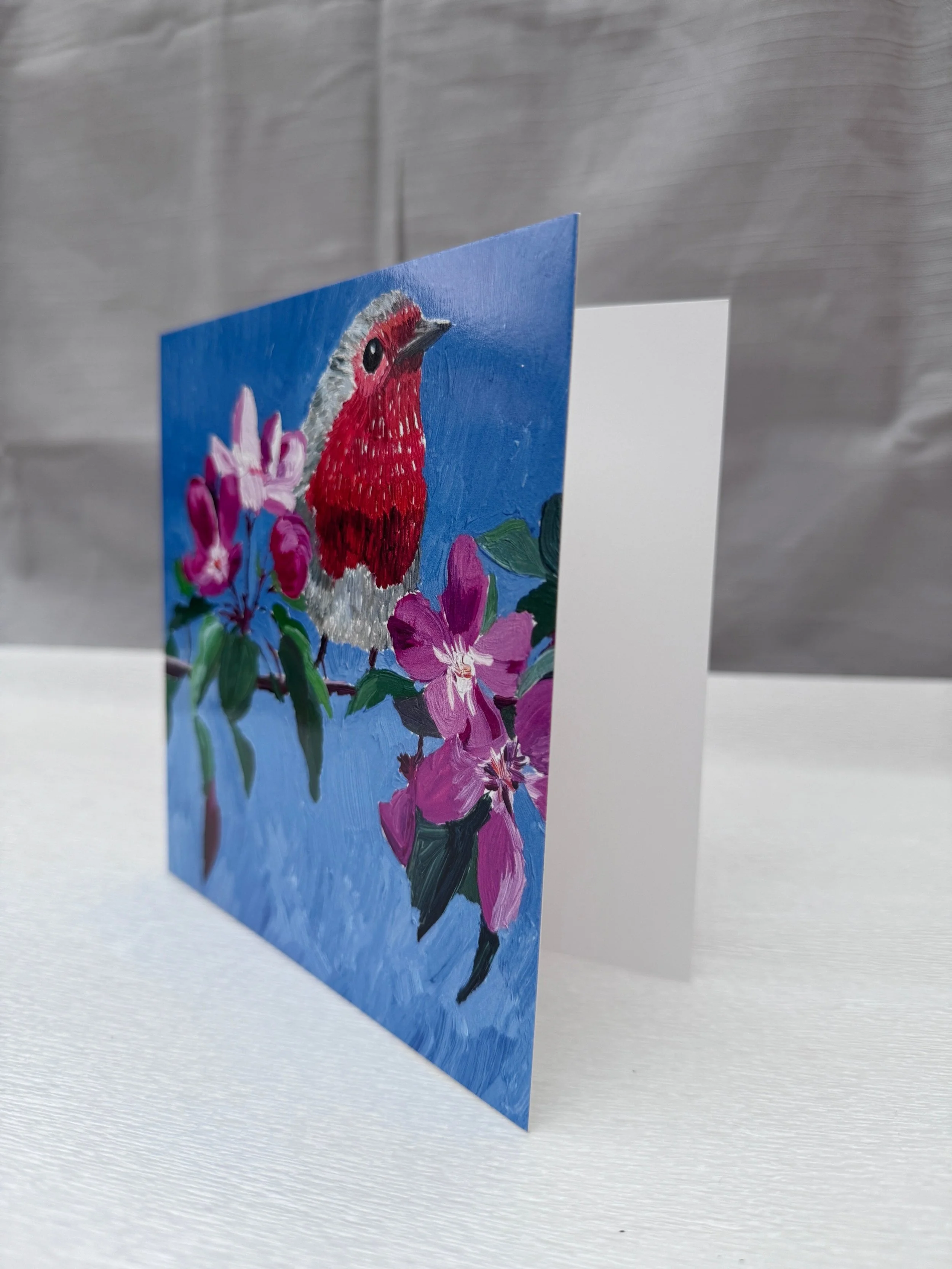 Robin Blank Greeting Card — LissArt Studio