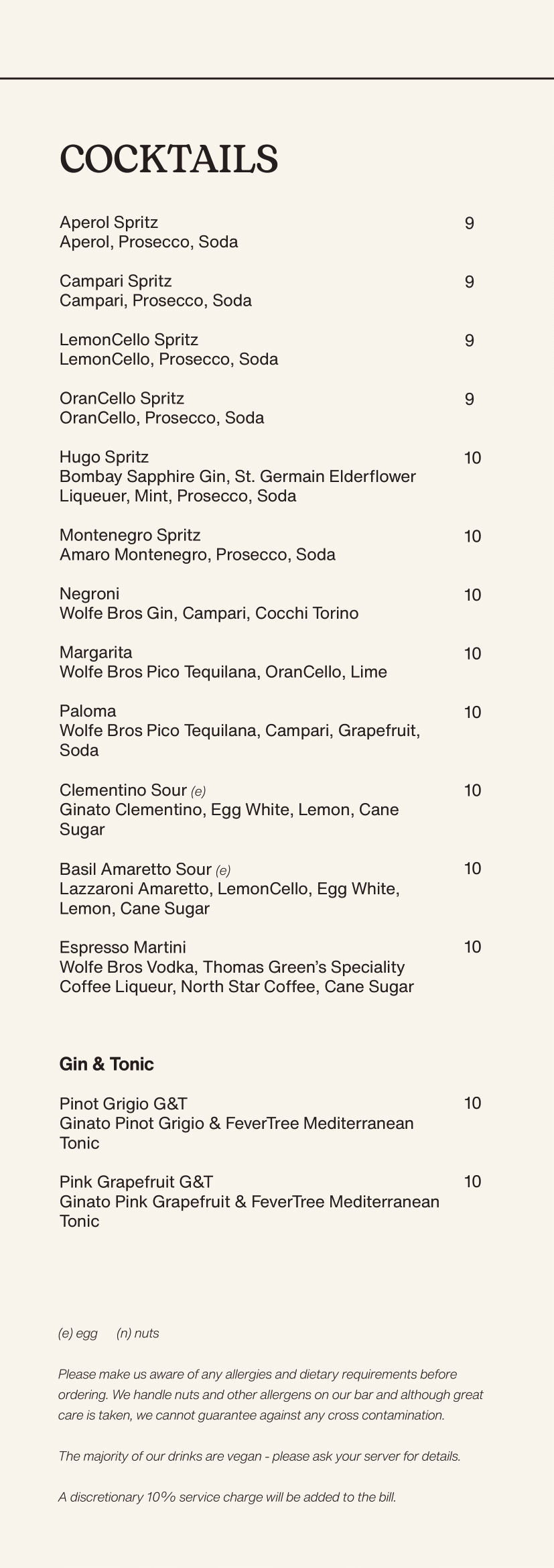 Menu — Onda