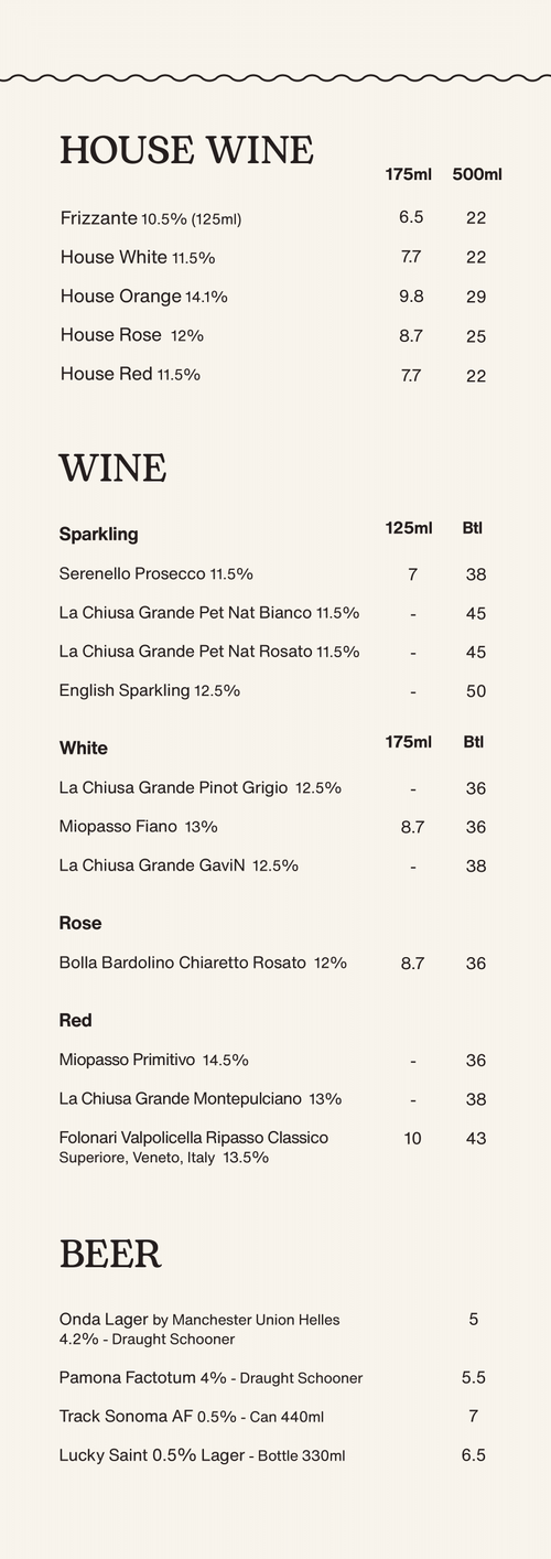 Menu — Onda