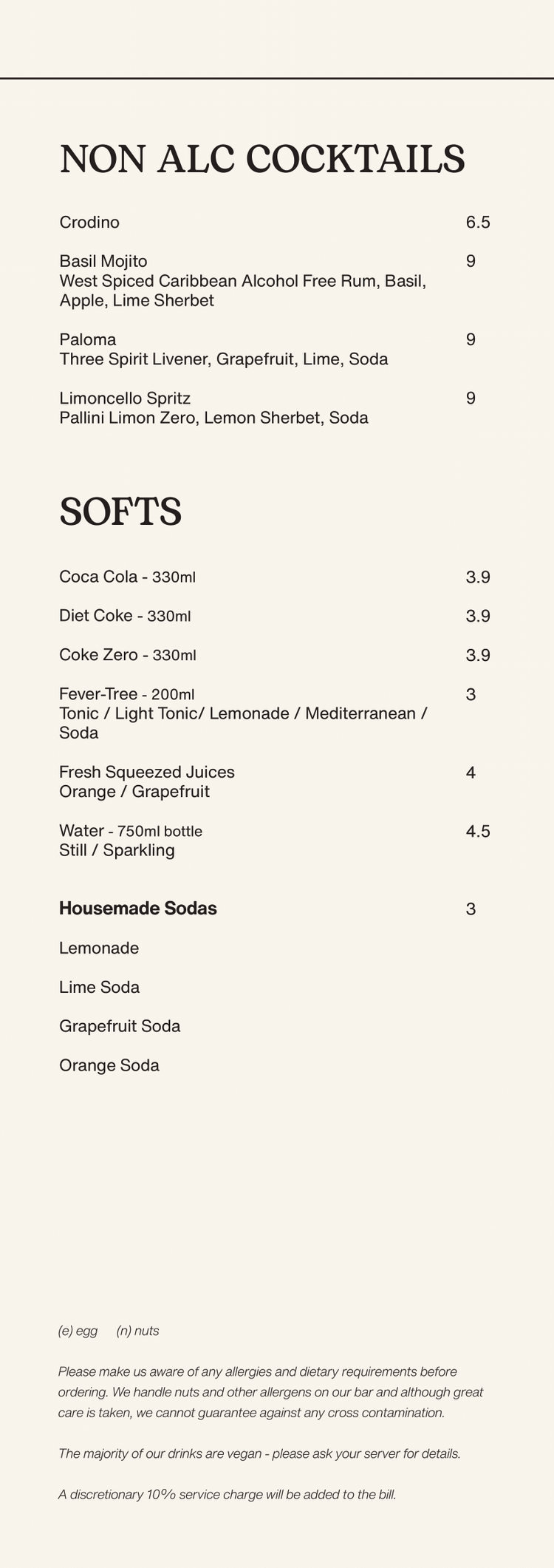 Menu — Onda