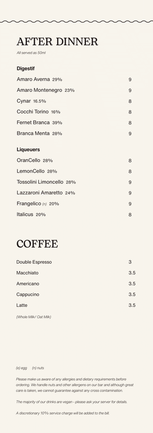 Menu — Onda