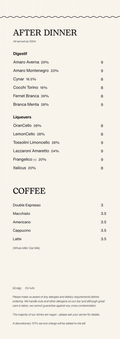 Menu — Onda