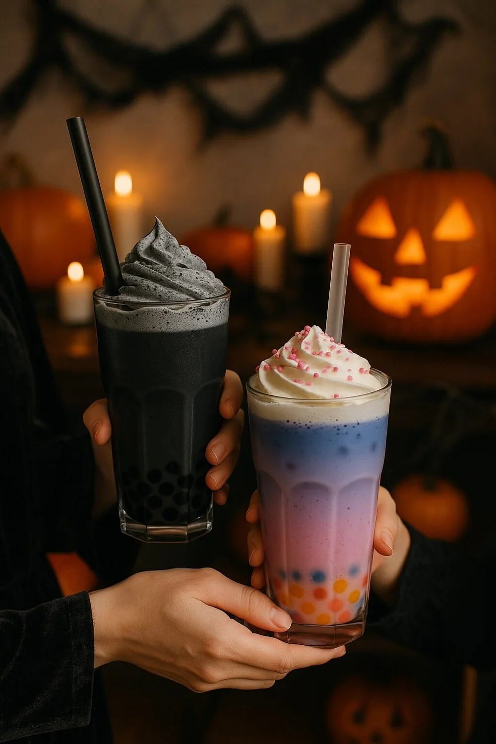 Halloween Wednesday Addams Bubble Tea — Rosie Loves Tea