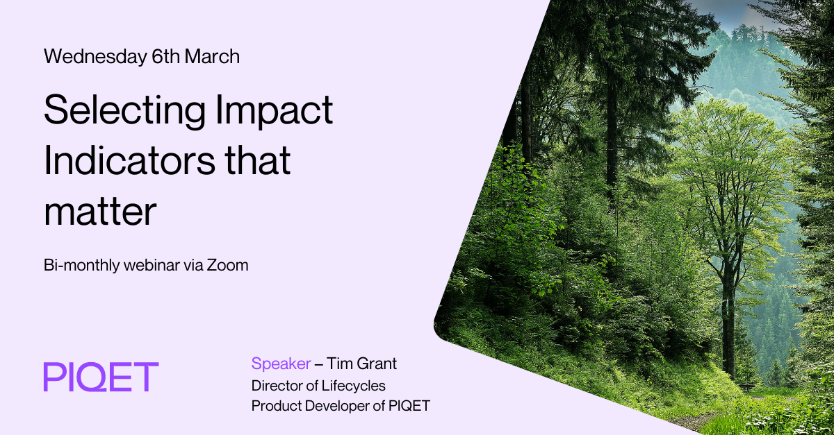 Free LCA Webinars for Packaging and Product Professionals — PIQET