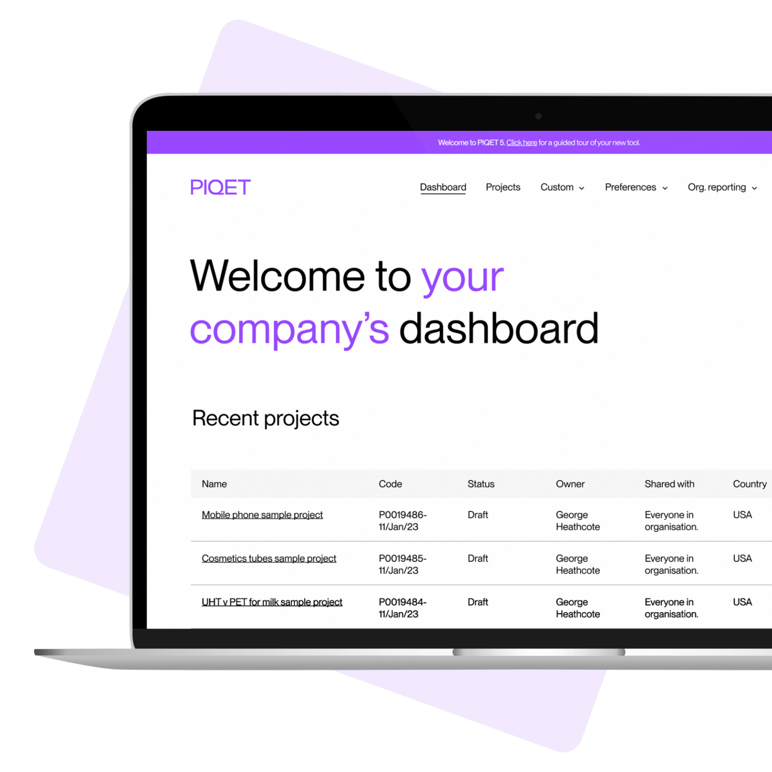 LCA software - Sustainable packaging - PIQET