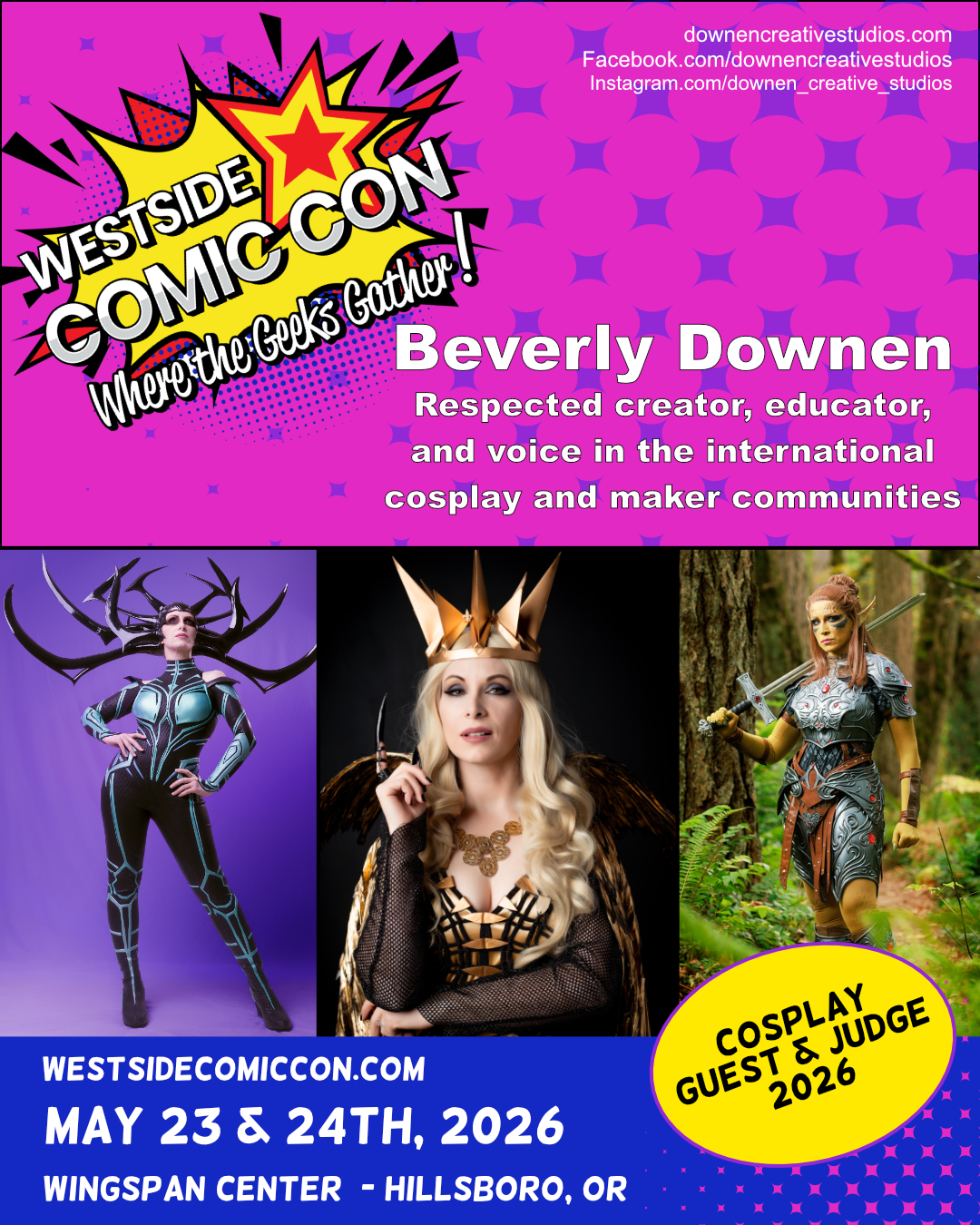 I’ll be at Westside Comic Con, May 23-24, 2026, Hillsboro, Oregon ...
