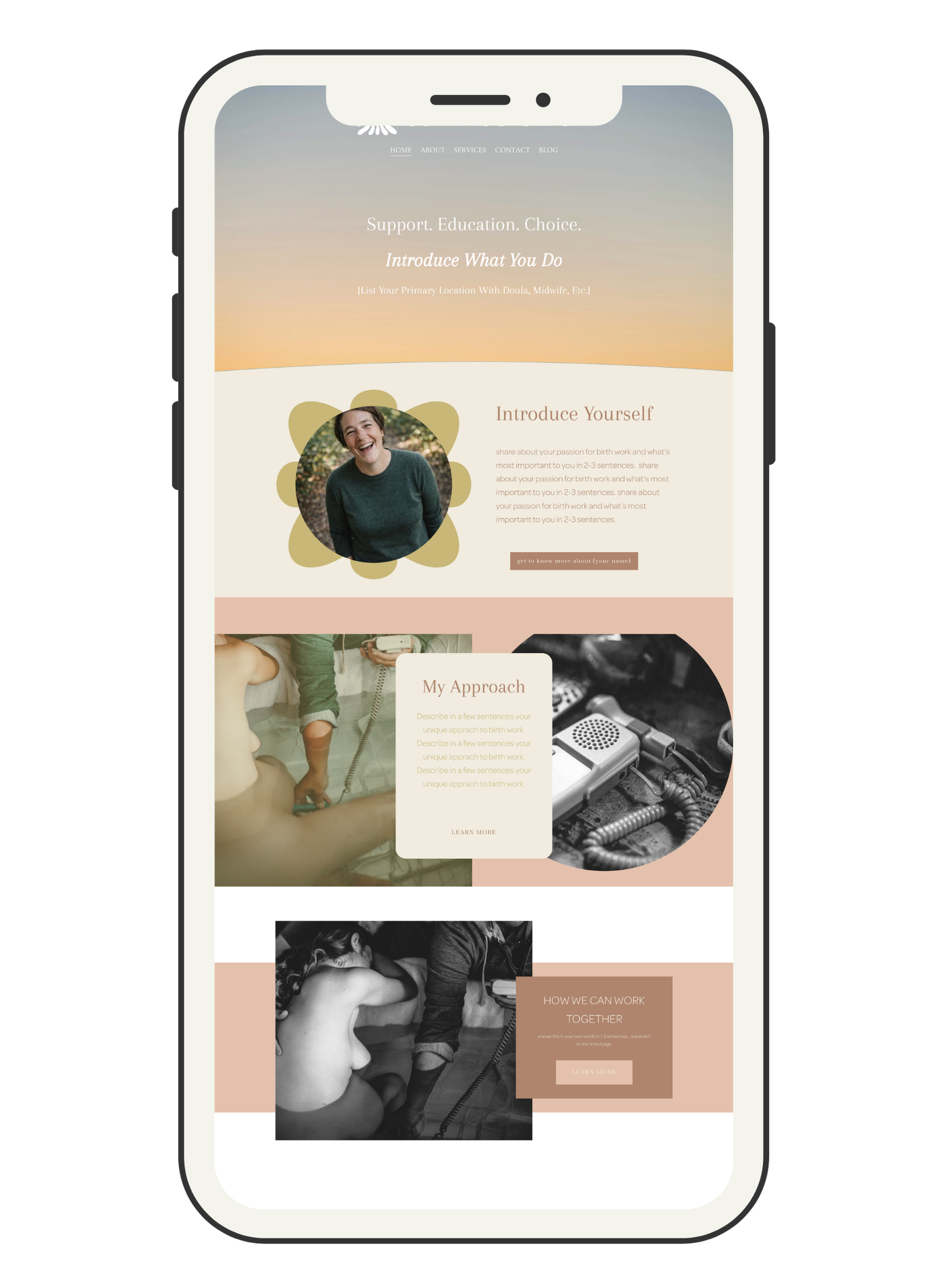 Sunrise Template | Midwife Website Squarespace Template — Hanna Hill ...