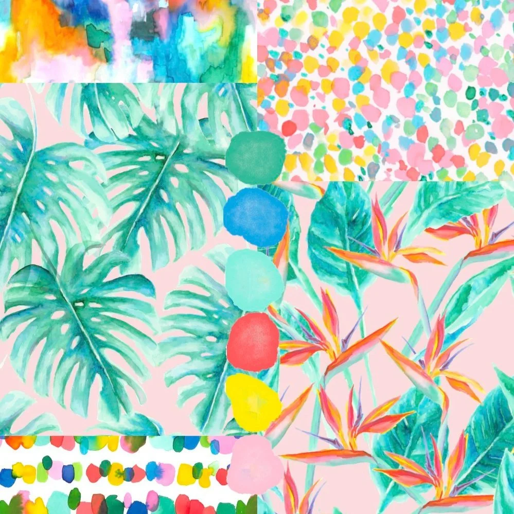 surface pattern design portfolio for art licensing colorful painterly ...