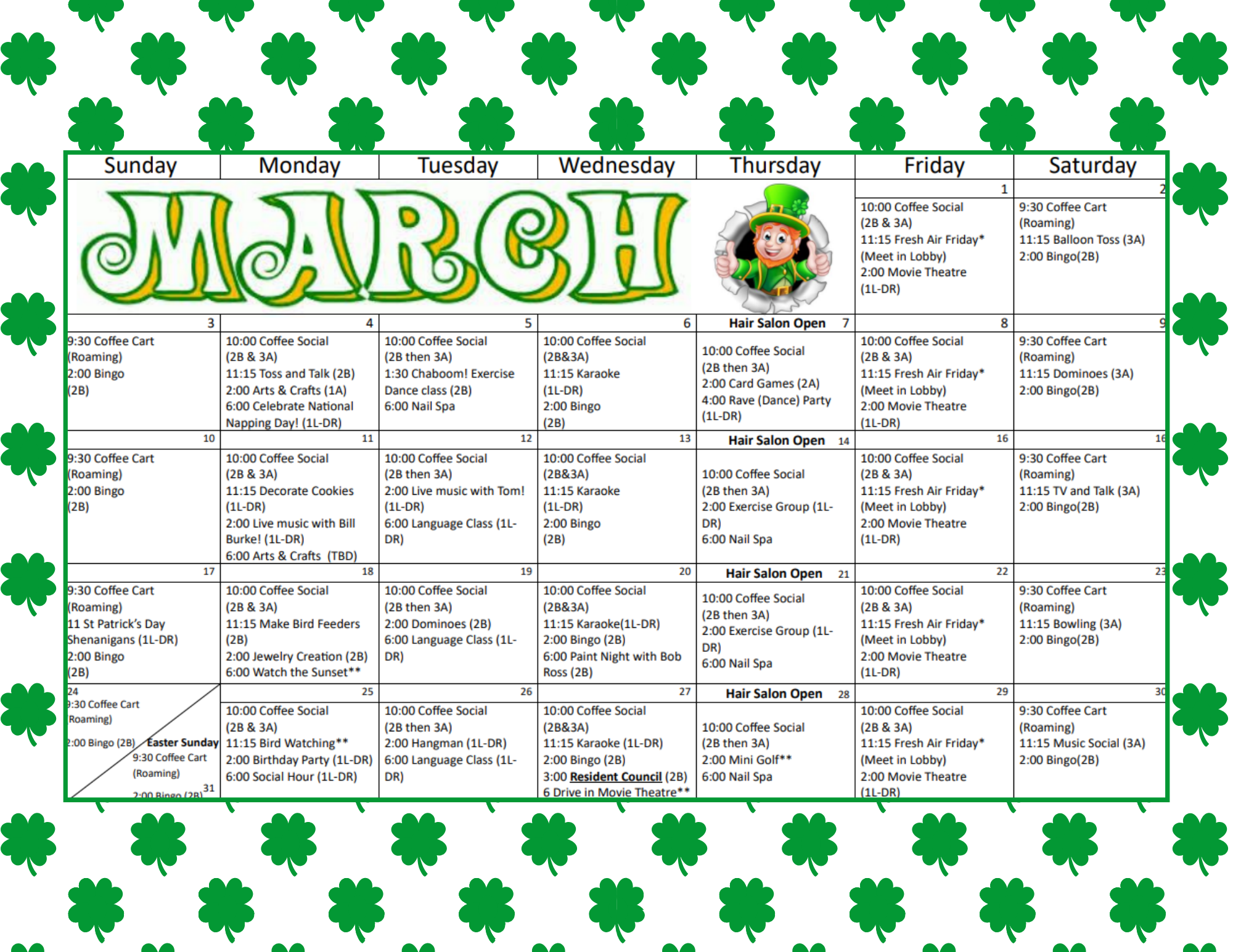 Recreational Therapy — BHCC Nursing & Rehab Facility