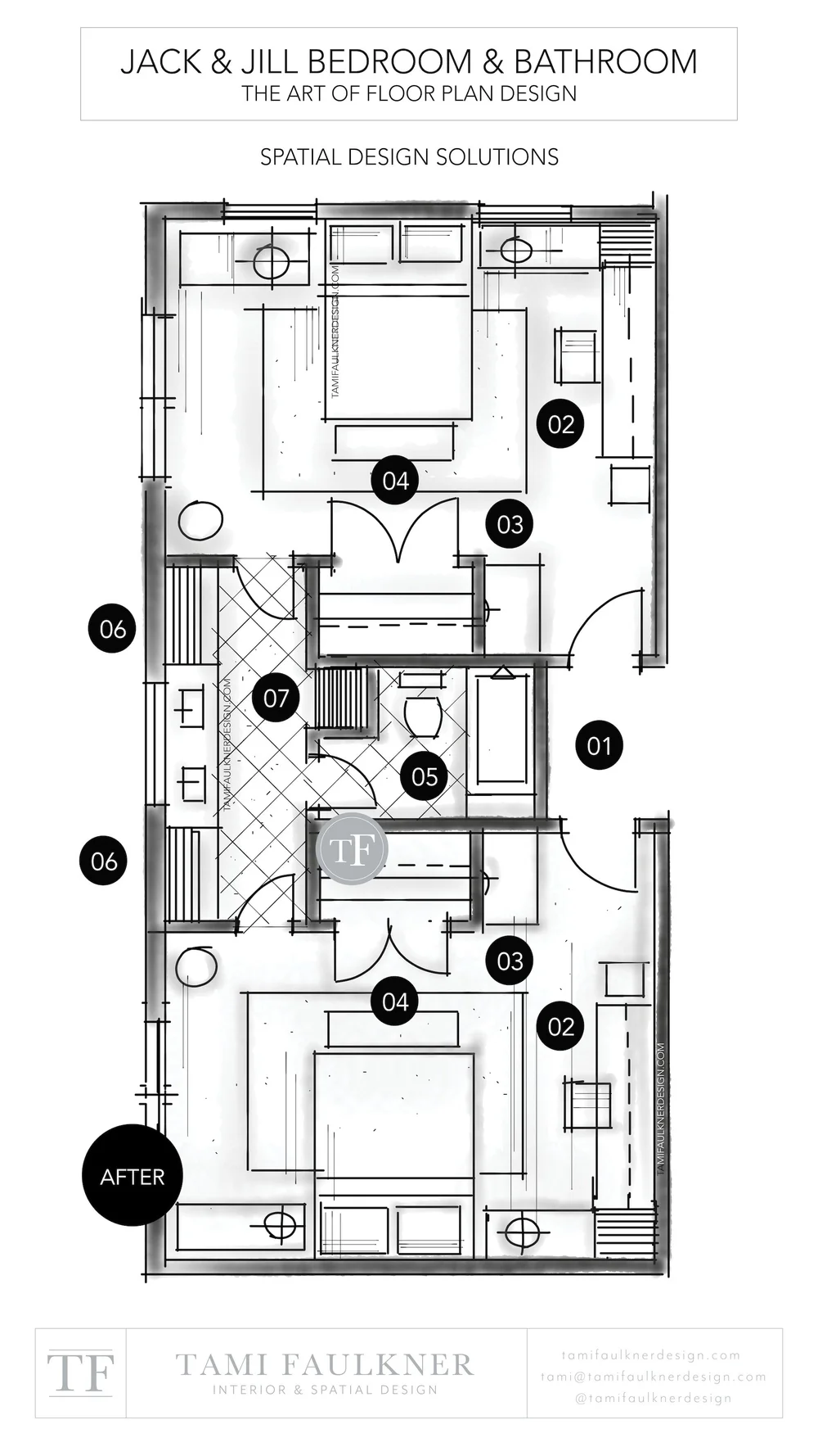 JACK-AND-JILL BEDROOM AND BATHROOM DESIGN - BEFORE-AND-AFTER FLOOR PLAN ...