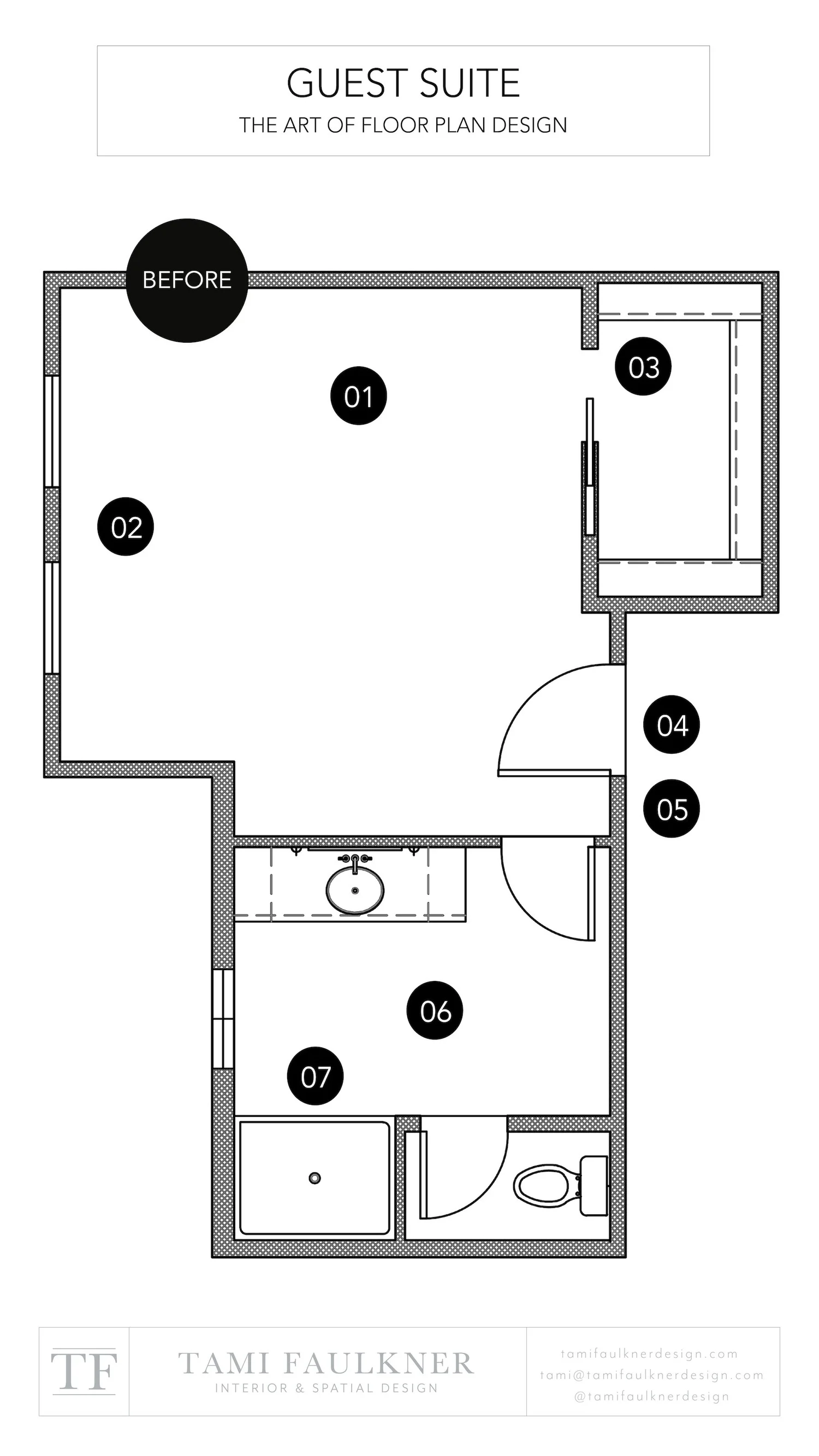 FIXNG A BEDROOM AND BATHROOM FLOOR PLAN - BEFORE AND AFTER — Tami ...