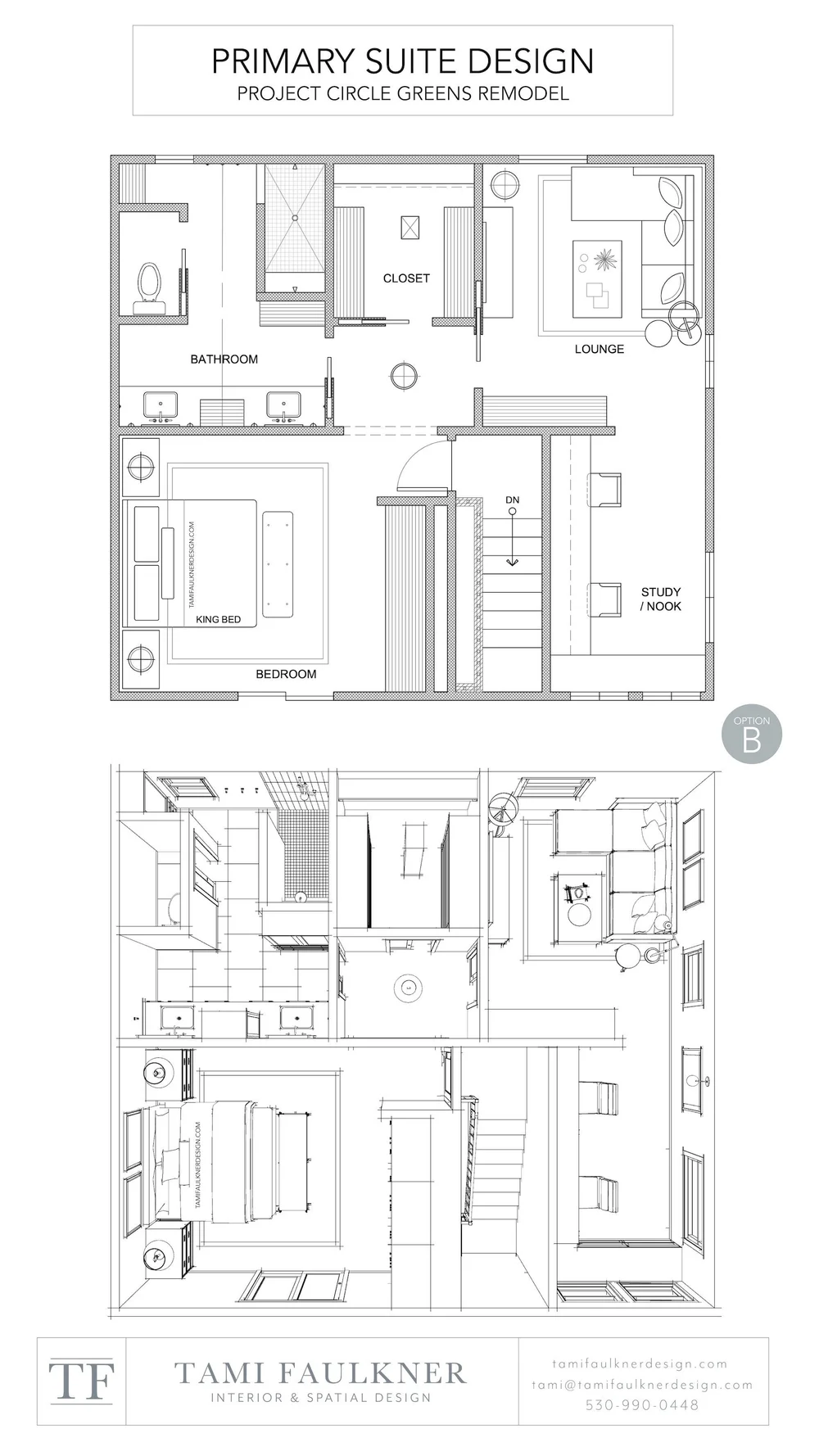 FLOOR PLAN OPTIONS FOR A PRIMARY SUITE REMODEL — Tami Faulkner Design ...