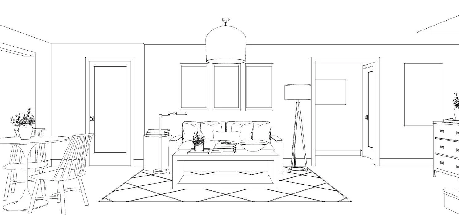 how to draw room design
