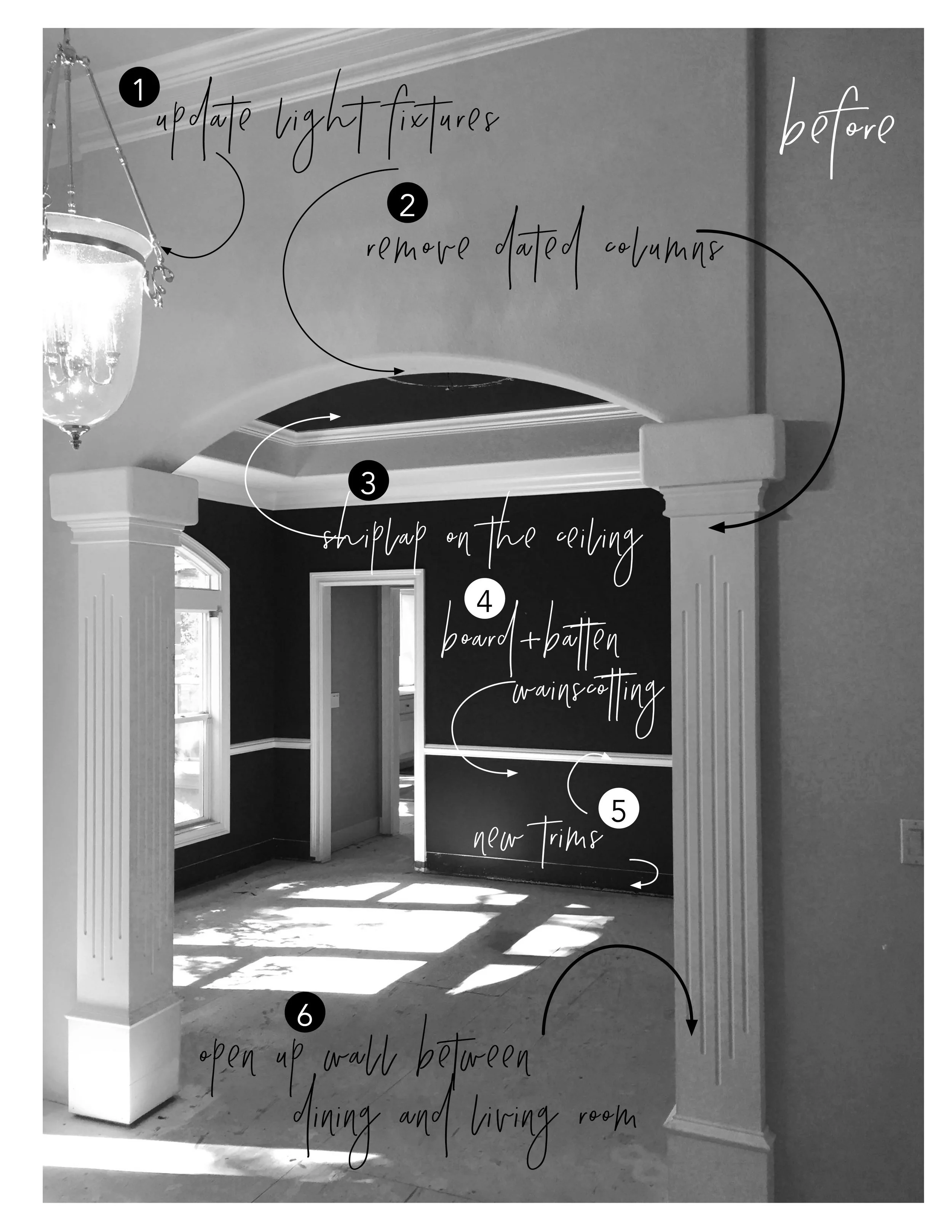 COLUMN MAKE-OVER & DESIGN PLANS — Tami Faulkner Design | Custom Floor ...