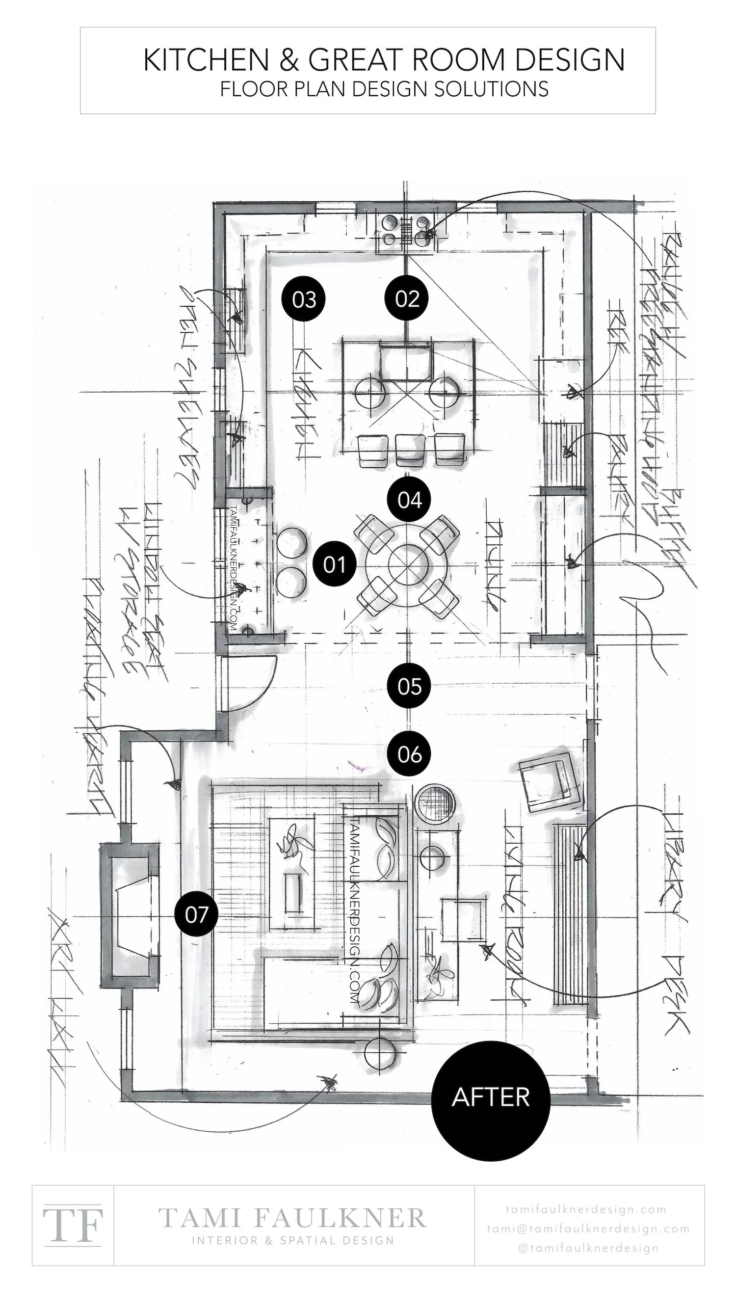 KITCHEN AND GREAT ROOM DESIGN - BEFORE AFTER FLOOR PLANS — Tami ...