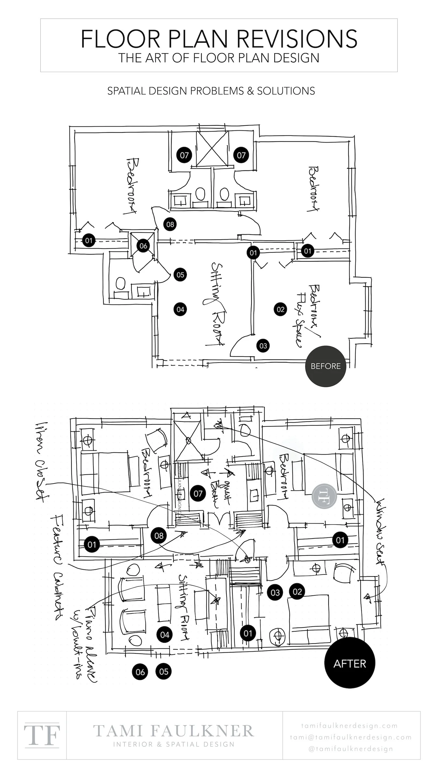 FIXING A FLOOR PLAN LAYOUT - BEFORE AND AFTER — Tami Faulkner Design ...