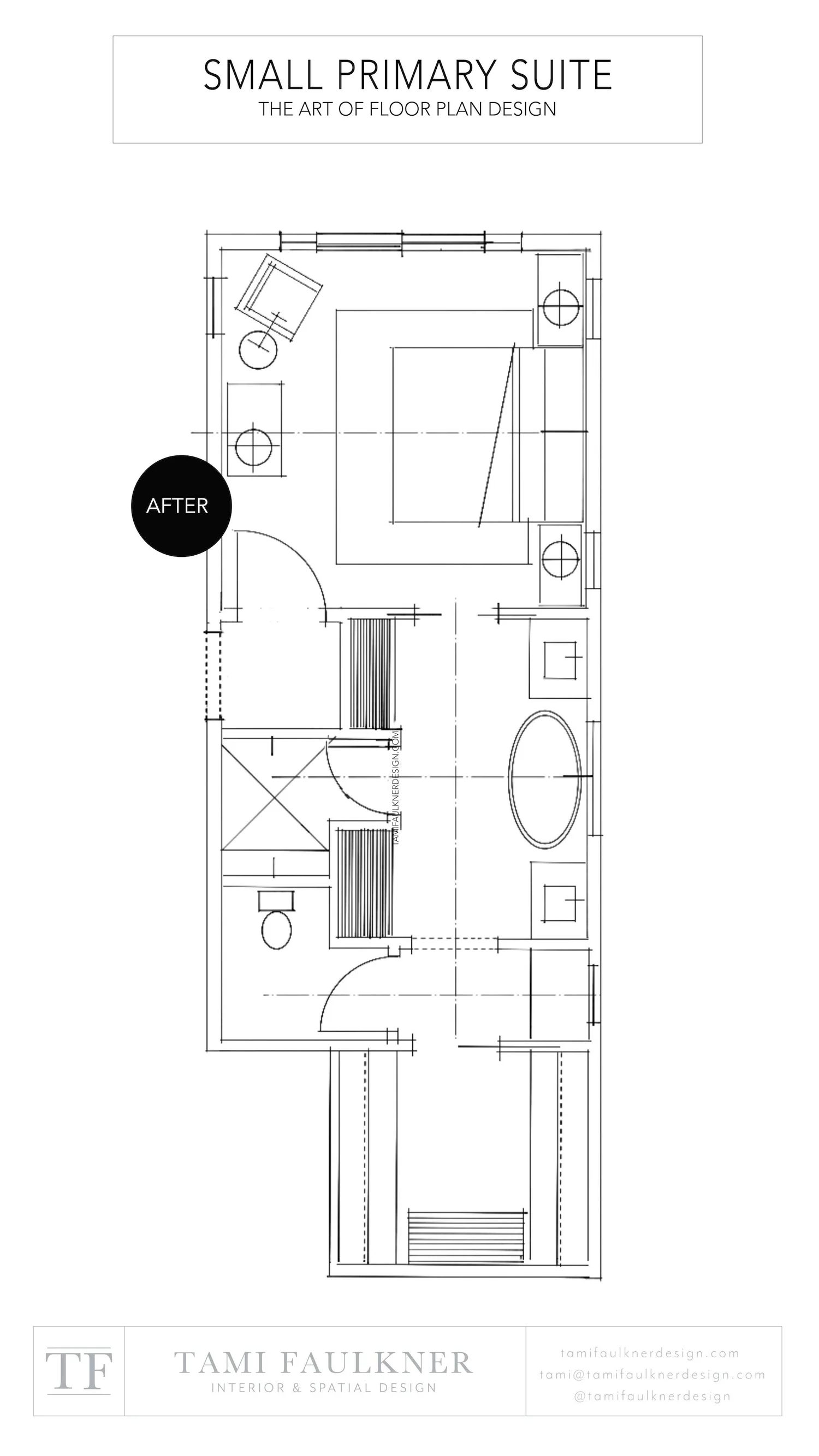 SMALL PRIMARY SUITE FLOOR PLAN LAYOUT TRANSFORMATION - BEFORE AND AFTER ...