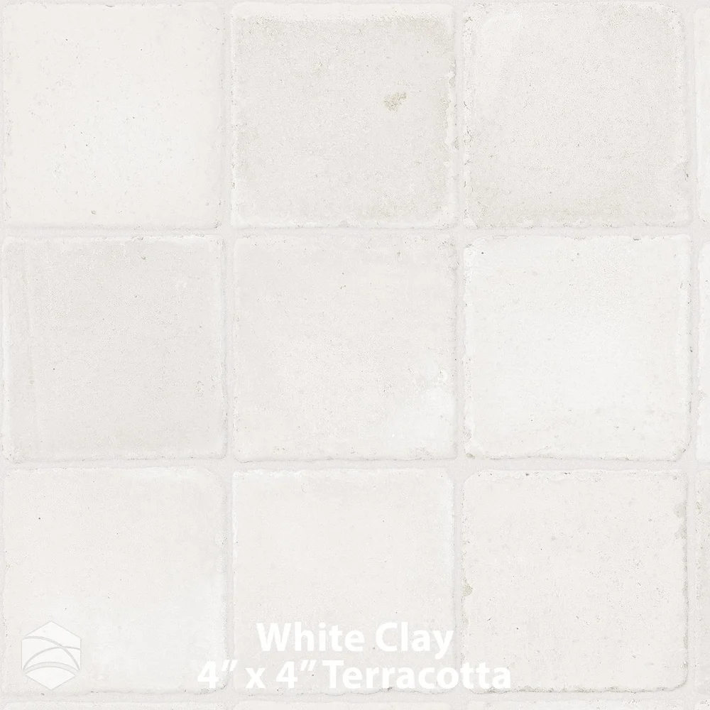 White Clay 4"x4" Terracotta | Image Gallery — Tyvarian Surfaces