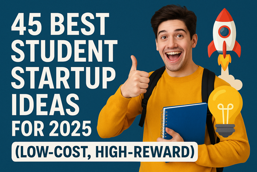 45 Best Startup Ideas for Students in 2025 (Low Cost & Profitable) — 1752vc